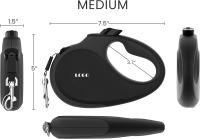 China Convenient Walking Solution Reflective Retractable Dog Leash for Dogs Solid Pattern for sale