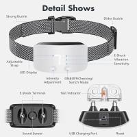 China Automatic Rechargeable Dog Training Bark Control Collar IP67 Waterproof 300mAh for sale