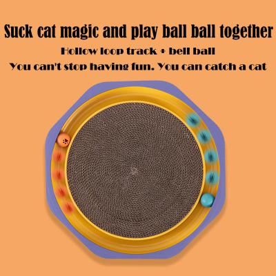 China Cat Scratcher Cardboard Oval Corrugated Scratch Lounge Bed for Durable Cat Scratching for sale