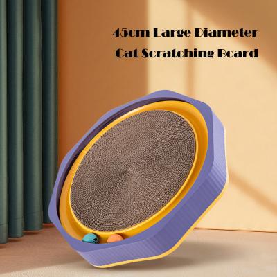 China Cat Scratcher Cardboard Oval Corrugated Scratch Lounge Bed for Durable Cat Scratching for sale