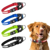 China Custom LED Dog Collar with Tracker Case Waterproof USB Rechargeable 3 Sizes 20-60cm for sale