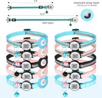 China Custom Logo Soft Polyester Pet Trainer Collar with QR Code for Dogs Cats 2.0cm Width for sale