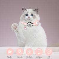China Custom Logo Soft Polyester Pet Trainer Collar with QR Code for Dogs Cats 2.0cm Width for sale