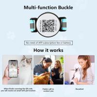 China Custom Logo Soft Polyester Pet Trainer Collar with QR Code for Dogs Cats 2.0cm Width for sale