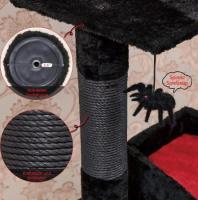 China Black Gothic Cat Tower Coffin Bed Condo Scratching Posts Multi-Level Cat Tree 150cm for sale