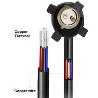 China Motorcycle Headlight Bulb Holder Socket 180mm with Protector for CG-125 for sale