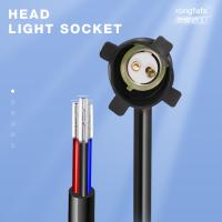 China Motorcycle Headlight Bulb Holder Socket 180mm with Protector for CG-125 for sale