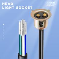 China Motorcycle Headlight Wire Harness for CG125 CD70 12V Headlight Socket Connector for sale