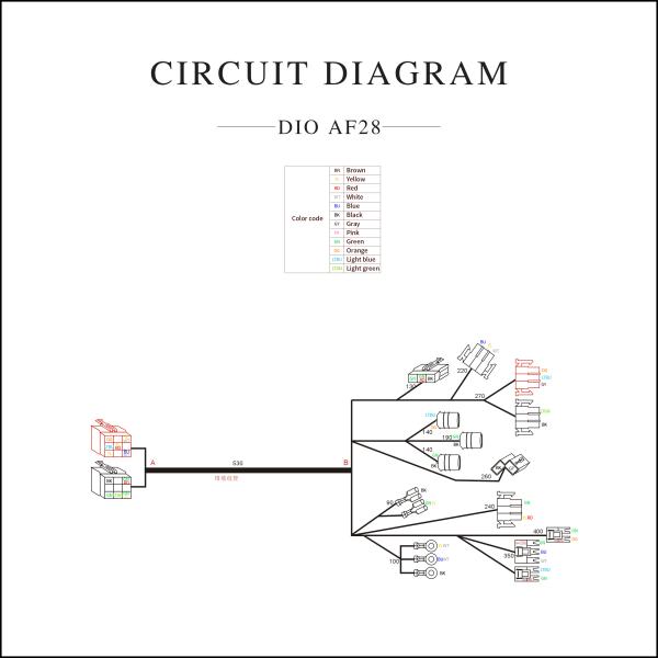 Quality Full Vehicle Line Assembly for DIO AF28 50cc Motorcycle Cable Wiring Harness for sale