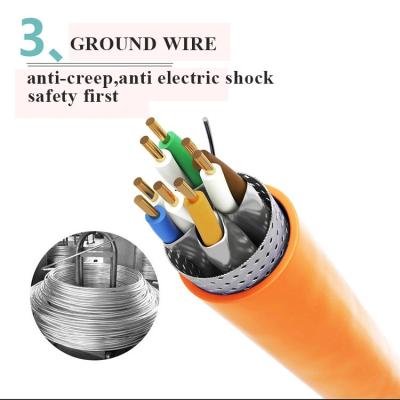 Cina 23AWG 8 conduttori di rame nudi SFTP Cat7 LAN Cable in vendita