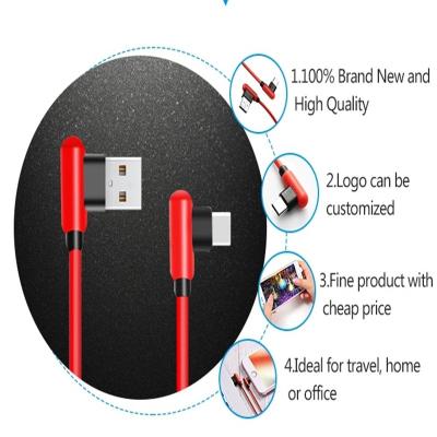 Cina Tipo cavo 1.2M 1.5M For Playing Games di USB del gomito da 90 gradi di C in vendita