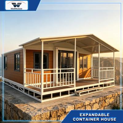 China Luxury 40FT 2 Bedroom Expandable Container House with Bathroom for sale