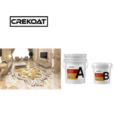 China Degradable Transparent Epoxy Resin Floor Coating 3D Metallic Without Cracks MSDS for sale