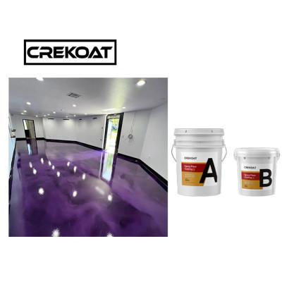 China Glass Like Metallic Epoxy Basement Floor Paint Non Toxic Viscous for sale
