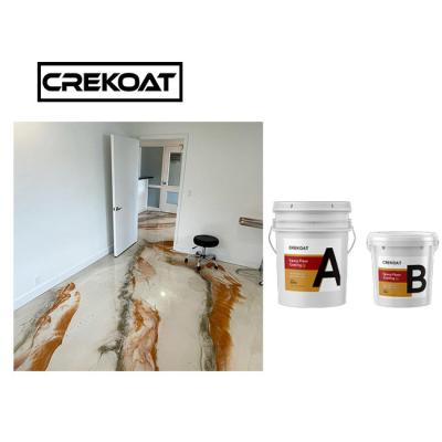 China Glass Like Metallic Epoxy Basement Floor Paint Non Toxic Viscous for sale