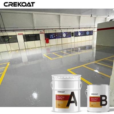 China Geurloze Industriële Epoxyvloer die Zelf Nivellerende Concrete Vloerverf voor Vorkheftruckverkeer met een laag bedekt Te koop