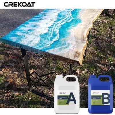 Cina Crystal Clear High Gloss Finish Table Top Epoxy High Viscosity Self - Leveling in vendita