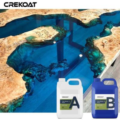 中国 Clear Glassy Deep Pour Epoxy Resin Resists Scratching And Yellowing 販売のため
