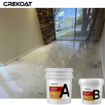 Cina Lustro bianco ricoprente del marmo dei prodotti di effetto del pavimento a resina epossidica metallico residenziale in vendita