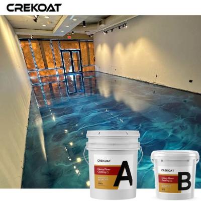 China Commercial Metallic Flake Floor Coating For Epoxy Showrooms Restaurants Offices à venda