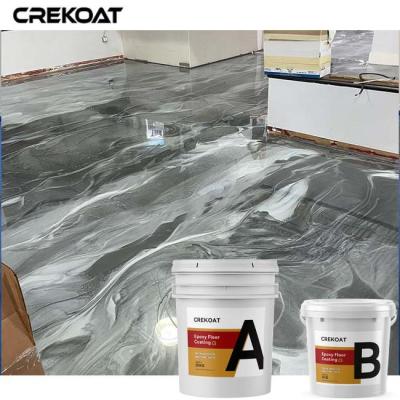 中国 Seamless High Gloss Metallic Floor Paint With Pigments Blend Dynamic Swirl 販売のため