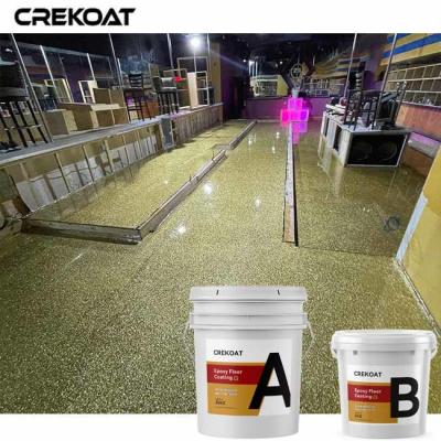 China Shiny Flakes Metallic Epoxy Floor Coating Color Concrete Floors for sale