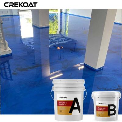 中国 Glossy Metallic Epoxy Floor Coating Nonporous Hard Wearing Stain Resistant 販売のため