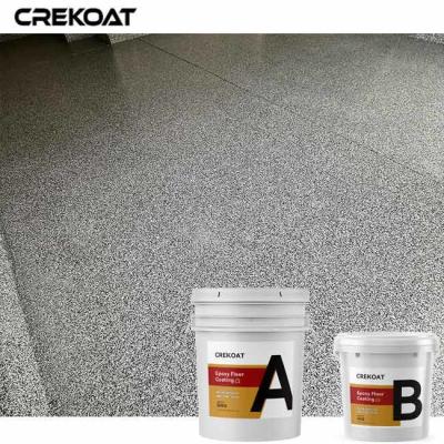 China High Gloss Flake System Epoxy Floor Coating Texture Variety Creates A Shiny Surface à venda