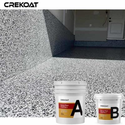 Cina Long Lasting Epoxy Flake Floor Coating Paint With Grey Color Chips in vendita