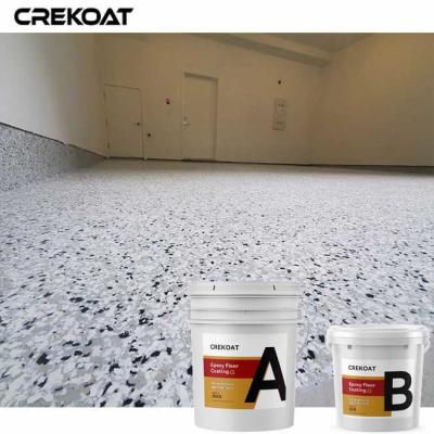 中国 Water Based Epoxy Clear Coat Flake Floor Coating Withstand Daily Wear 販売のため