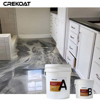 China Environmentally Metallic Epoxy Floor Coating Quick Curing Time For Faster Installation for sale
