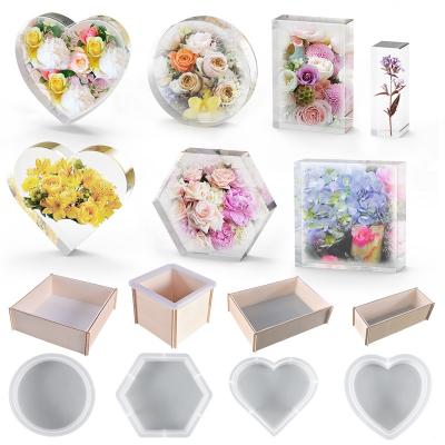 China DIY crystal dropper mold, circular body, hexagonal body, table, book file, silicone mold for sale
