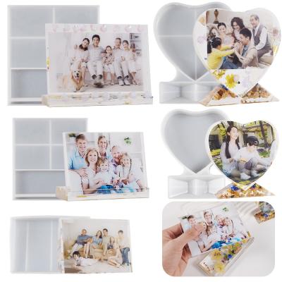 China DIY Crystal Dropping Silicone Mold for Photo Frame, Silicone Jewelry, Love Frame Mold, Multiple Specifications for sale