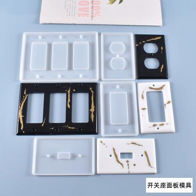 China DIY crystal dropper mold, self-made creative switch seat panel, silicone mold, spot wholesale for sale