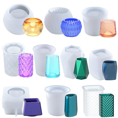 China DIY crystal dropper molds, multiple pen holders, storage boxes, succulent pots, silicone molds, wholesale from source for sale