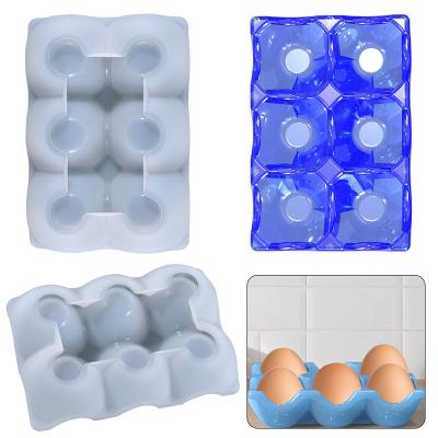 China DIY crystal dropper mold creative egg grid egg storage ornament silicone mold spot wholesale for sale