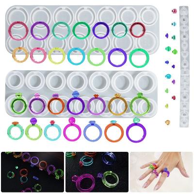 China DIY crystal dropper resin grinding tool, self-made diamond, gemstone, face ring, silicone mold, direct sales from the source for sale