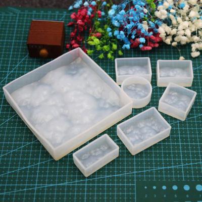 China Drip glue DIY mold, ocean water pattern silicone grinding tool, mirror smooth surface crystal drip glue mold for sale