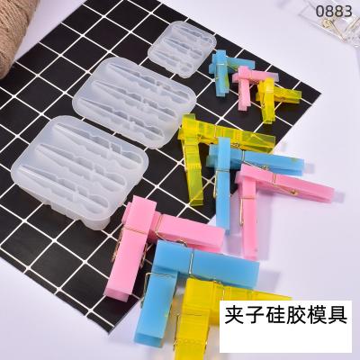 China DIY crystal dropper mold in three sizes, creative handmade translucent delicate clip silicone mold for sale