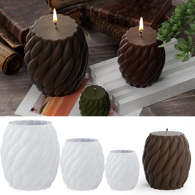 China DIY Rotating Raindrop Aromatherapy Candle Silicone Mold Geometric Gypsum Yarn Column Ball Pendulum Mold for sale