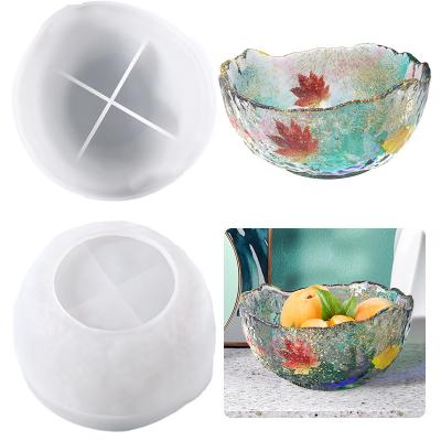 China DIY crystal dropper mold creative irregular fruit nut storage bowl silicone mold wholesale for sale