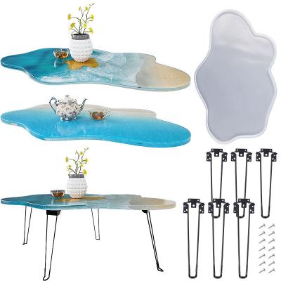 China DIY dropper resin grinding tool, self-made super large irregular shaped table decoration, river table silicone mold for sale
