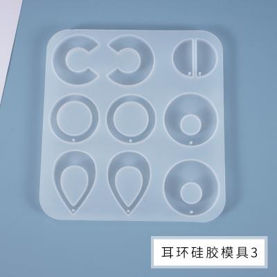 China DIY crystal drop glue mold earrings pendant hanging accessories homemade jewelry whole board silicone mold wholesale for sale