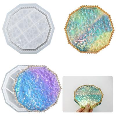 China Drip glue plate grinding tool, multilateral striped dewdrop tray, heart-shaped water pattern storage box, silicone mold for sale