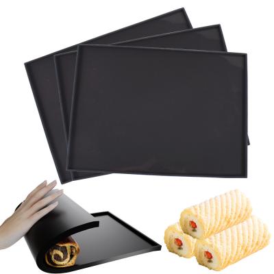 China Environmentally friendly silicone baking mat, multifunctional cake mat, painted mat, Swiss roll mat, kitchen baking tool, silicone mold for sale