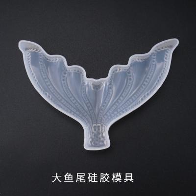 China DIY crystal dropper mold, three-dimensional large fish tail mold, mirror display table, mirror silicone mold wholesale for sale