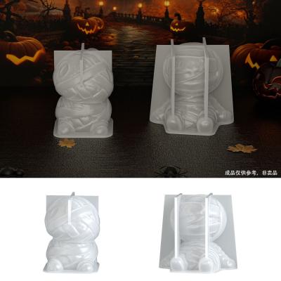 China Aromatherapy gypsum funny puppet human jewelry silicone mold DIY candle Halloween ornament drip glue mold for sale