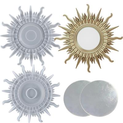 China DIY Crystal Resin Drop Glue Solar Mirror, Sun And Moon Mirror, Wall Mural Decoration, Silicone Mold Wholesale for sale