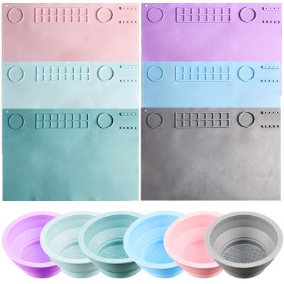 China Oil Painting Silicone Painting Pad, Children's DIY Graffiti Board Pad, Clay Tool Art Pad, Folding Cup for sale