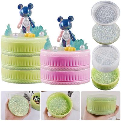 China New Crystal Drip Glue Large Diamond Storage Box Mold Stacked High Storage Can Diamond Surface Storage Box Grinding for sale